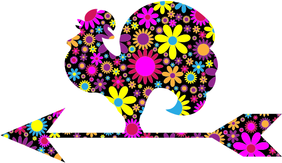 Colorful Rooster Image - Png Arrow For Wind Vane Clipart - Full Size ...