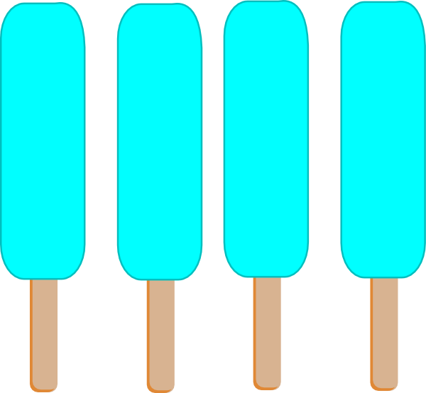 4 Light Blue Single Popsicle Svg Clip Arts 600 X 554 - Png Download ...
