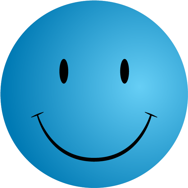 Download Blue Happy Face Clipart Clip Freeuse Library Free Happy - Blue ...