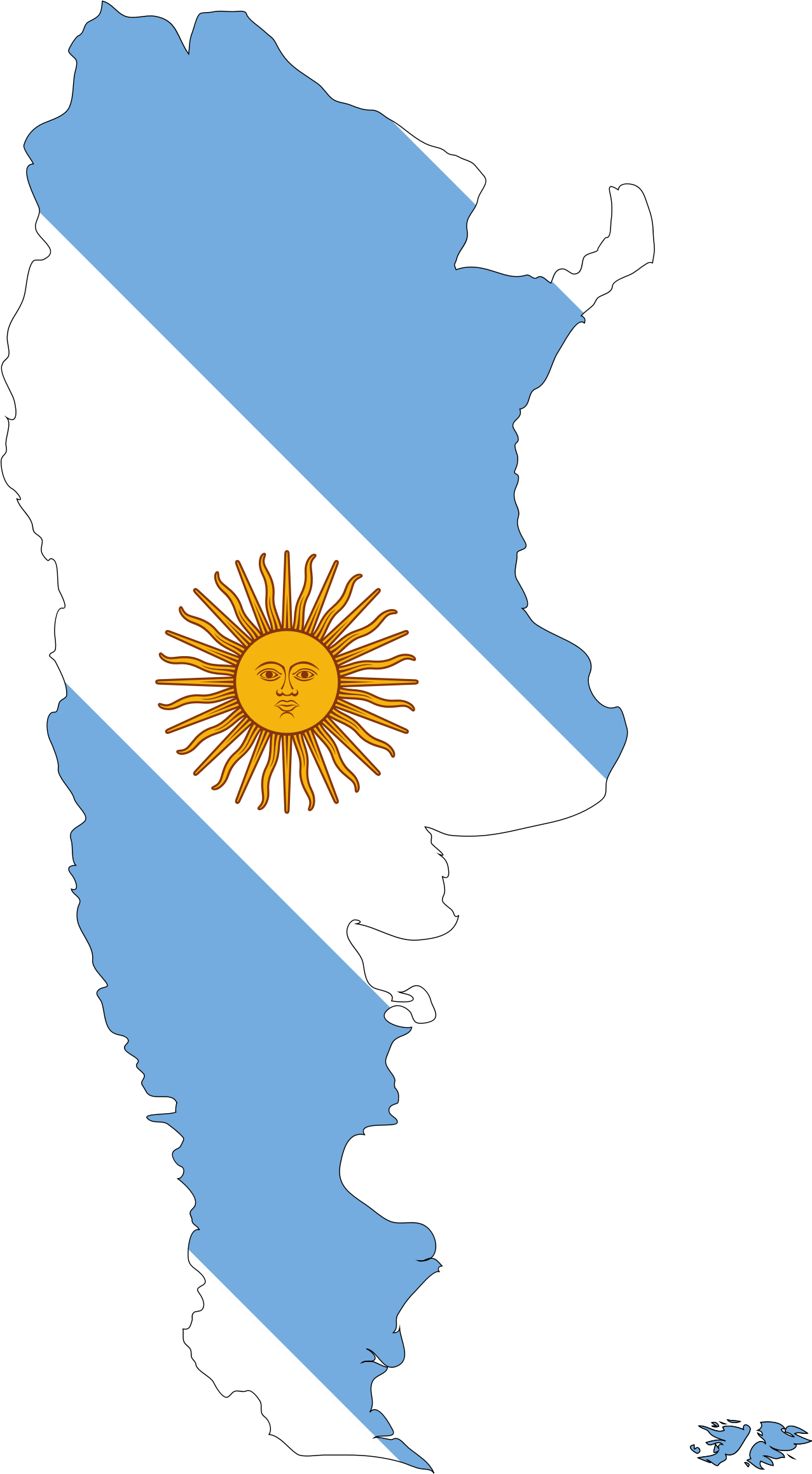 Argentina Map Clipart - Argentina Flag In Country - Png Download - Full ...