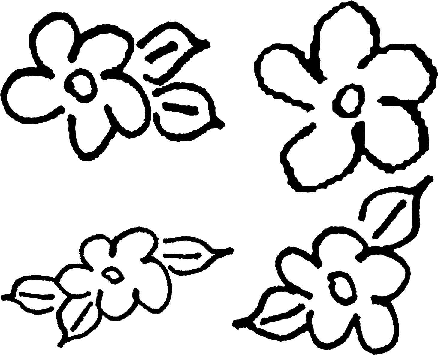 Flowers Hand Drawn Floral Collage Sheet Printable Clipart - Flower Hand ...