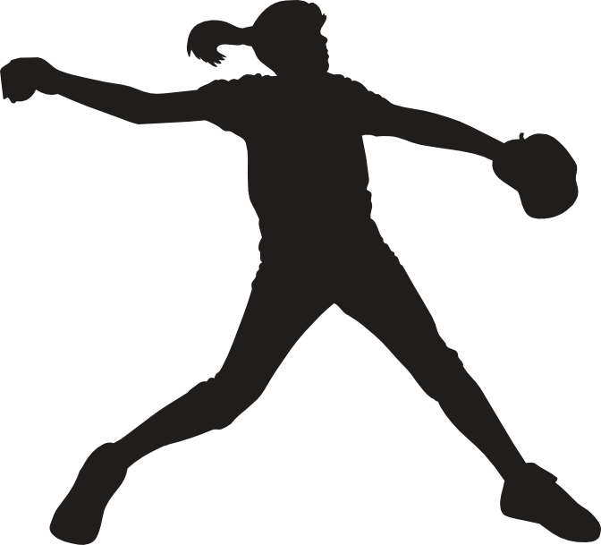 Fastpitch Softball Pitcher Clip Art - Softball Silhouette Pitching ...