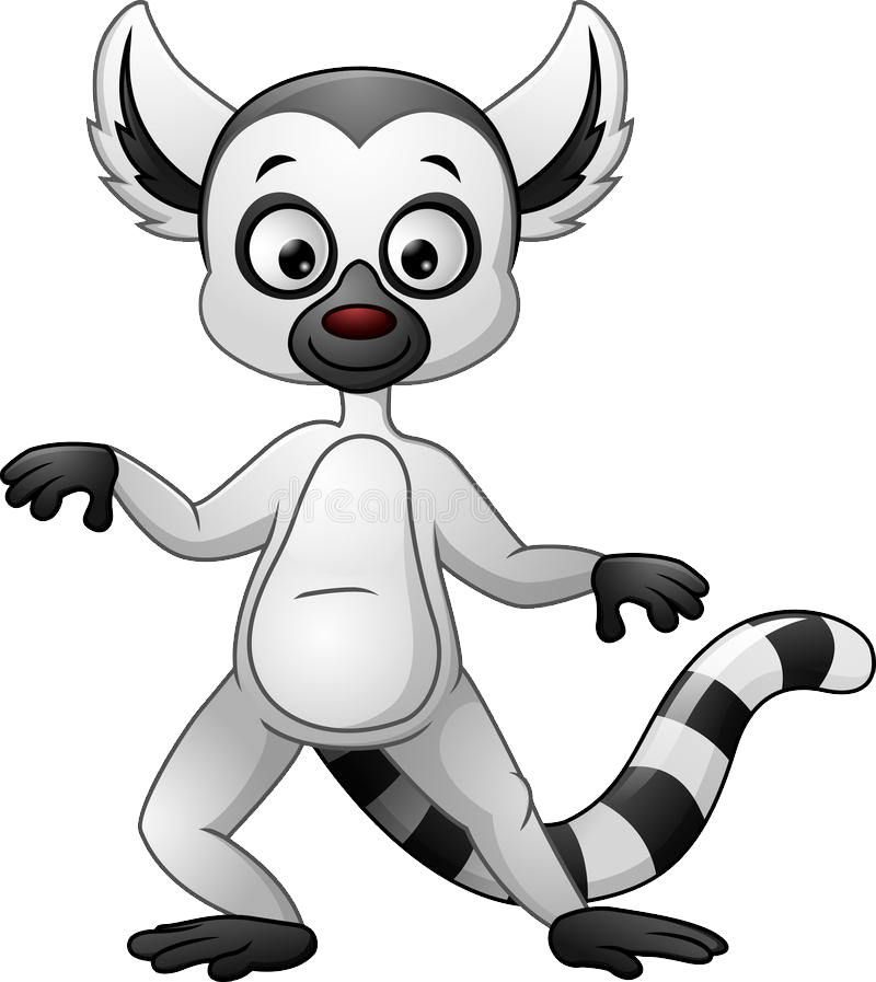 lemur Olami Png - Ring Tailed Lemurs Animated Clipart - Full Size ...
