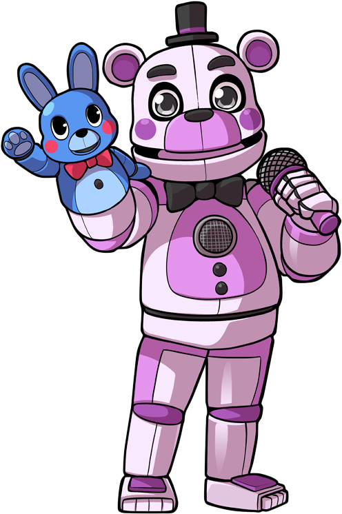 Funtime Freddy Clipart Vector Black And White Library - Fnaf Funtime ...