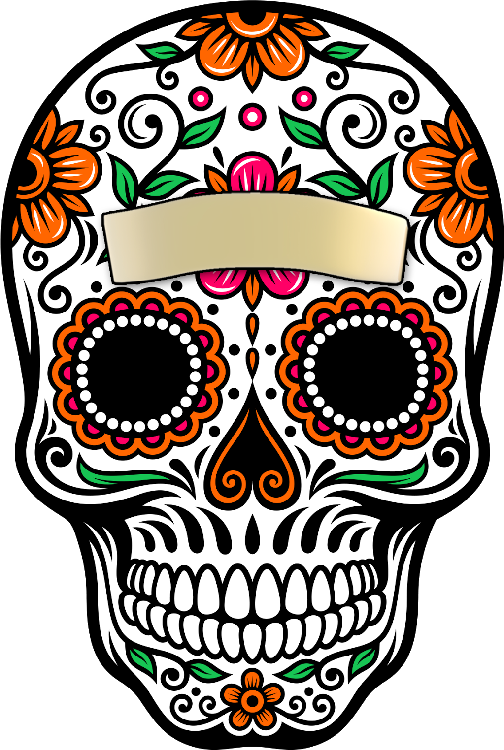Download Transparent Day Of The Dead Clipart - Dia De Los Muertos Skull ...