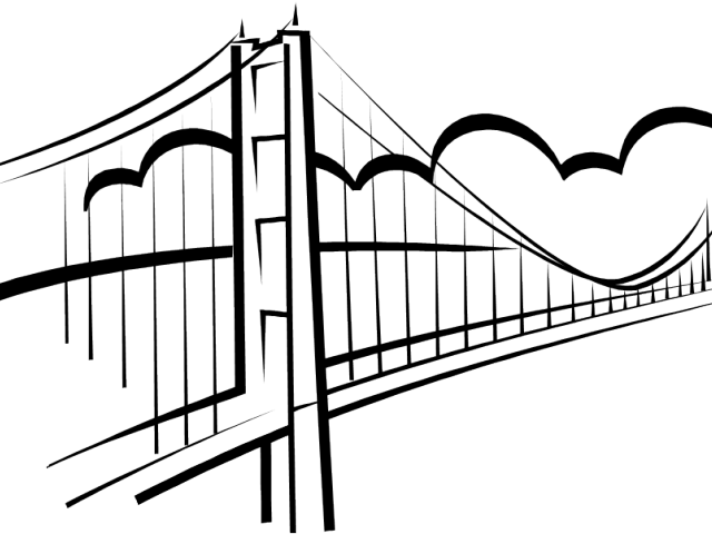 Bridge Cartoon Black And White Clipart - Full Size Clipart (#5310576 ...