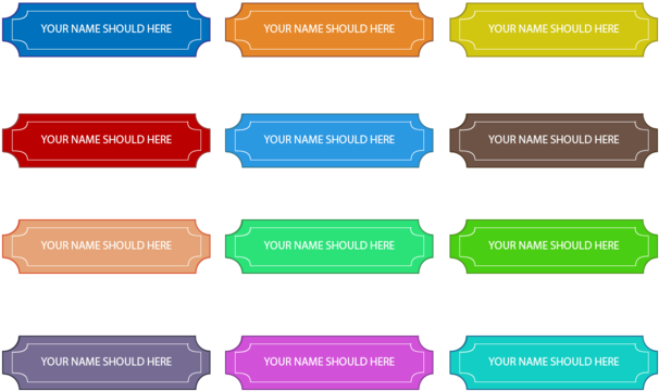 Download Name Plate Vector - Name Plate Vector Png Clipart (#5329662 ...