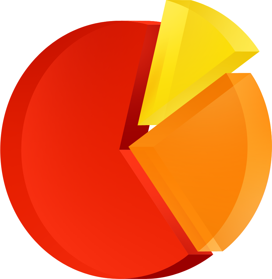 3d Pie Chart - Piece Of Pie Chart Clipart - Full Size Clipart (#5331718 ...