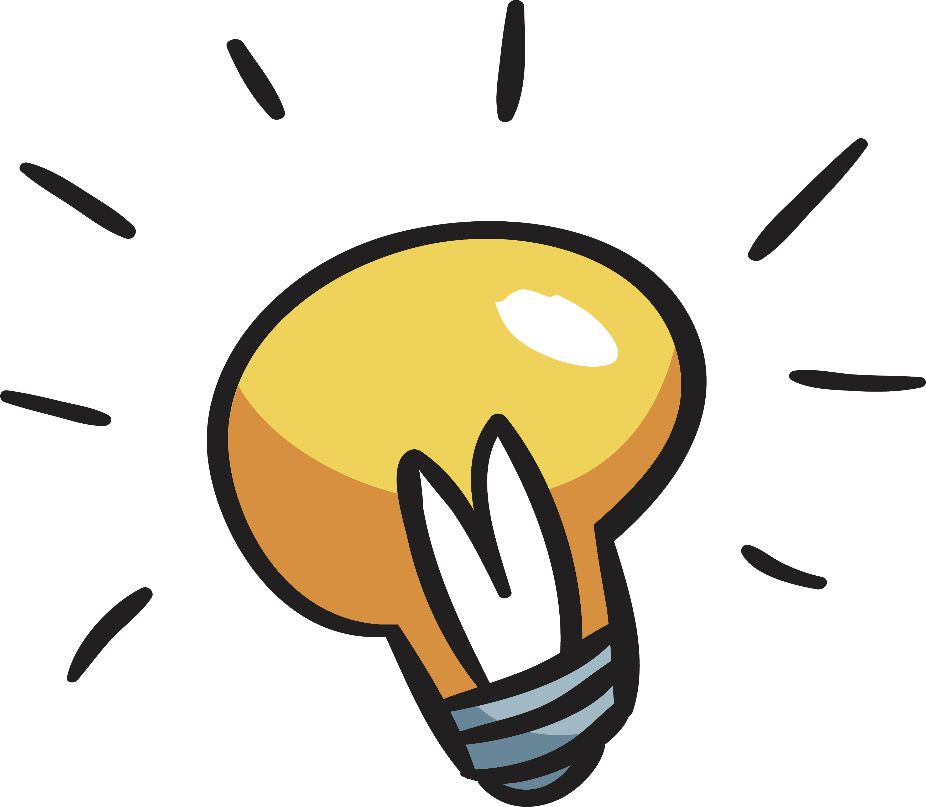 Incandescent Light Bulb Fixture - Thinking Clipart - Png Download ...