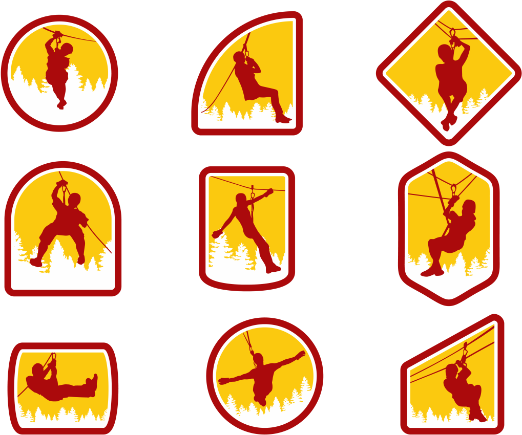 Zipline Vector Illustration - Vector Graphics Clipart - Full Size ...