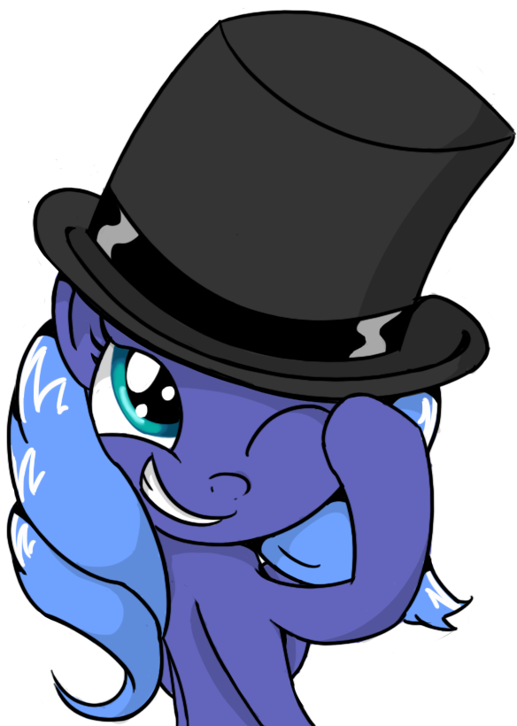 Drawn Top Hat Fedora Hat - Top Hat Mlp Clipart - Full Size Clipart ...