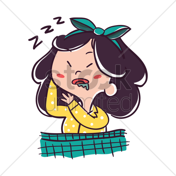 Cartoon Girl Feeling Sleepy Clipart - Full Size Clipart (#5337030 ...