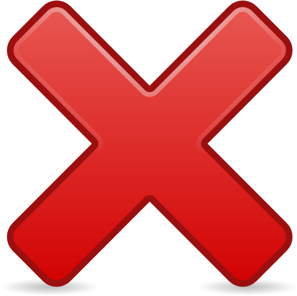 X Sign Clipart Arc - Incorrect Sign - Png Download - Full Size Clipart ...
