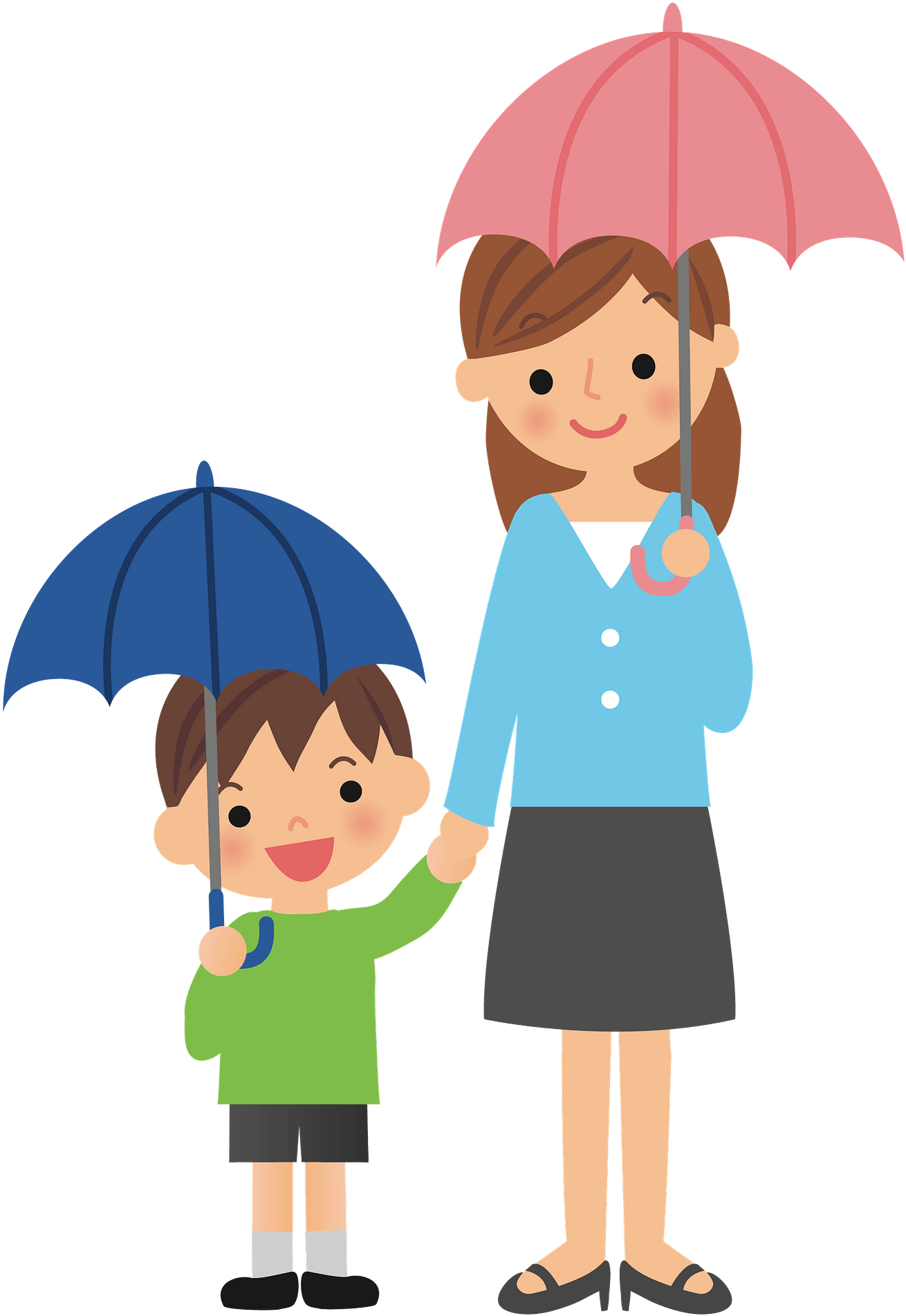 Kid With Umbrella Drawing Clipart - Full Size Clipart (#5340295 ...