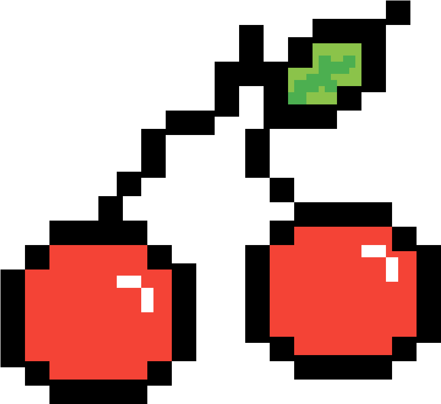 Easy Pixel Art Cherry - Cherry Pixel Art Clipart - Full Size Clipart ...
