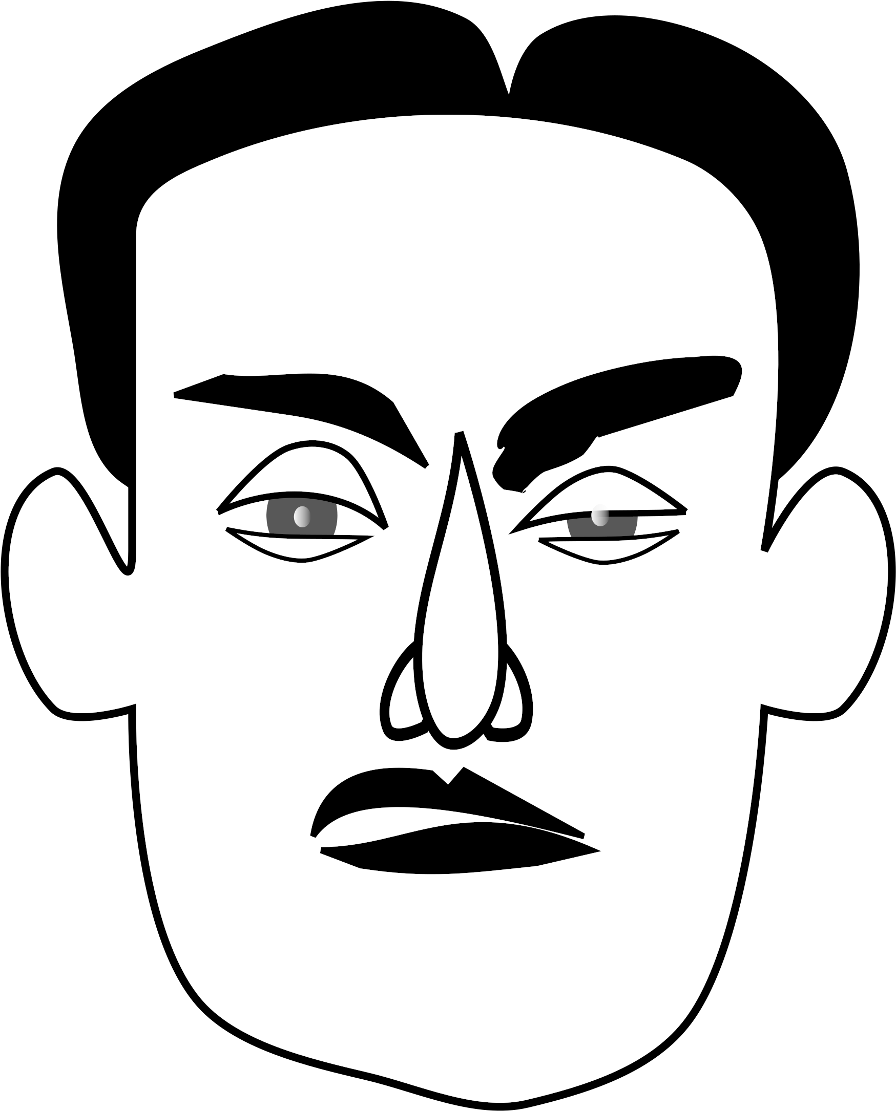 Transparent Thomas Edison Clipart - Man's Face Clipart Black And White ...