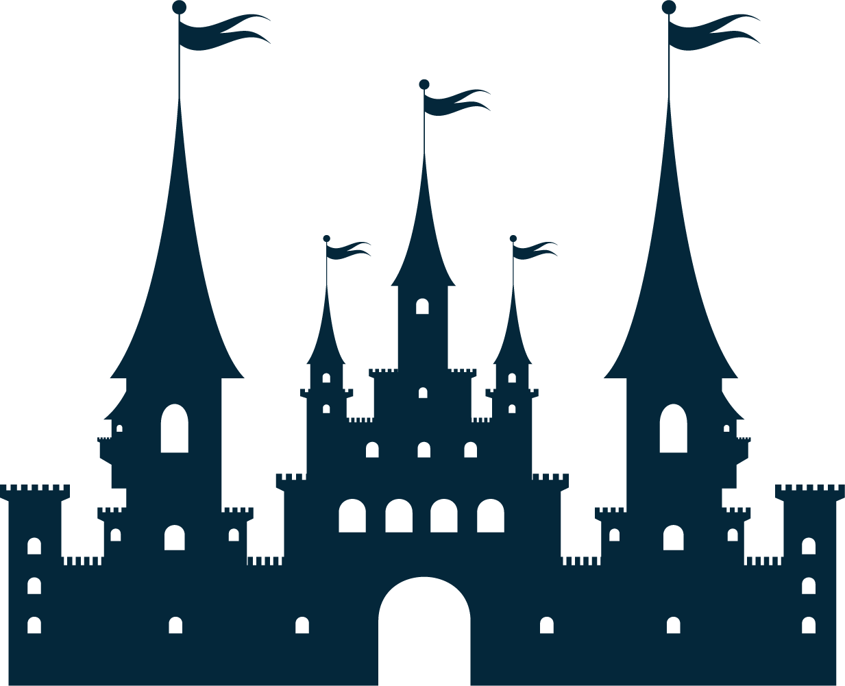Castle Silhouette Clip Art - Castle Silhouette Png Transparent Png ...