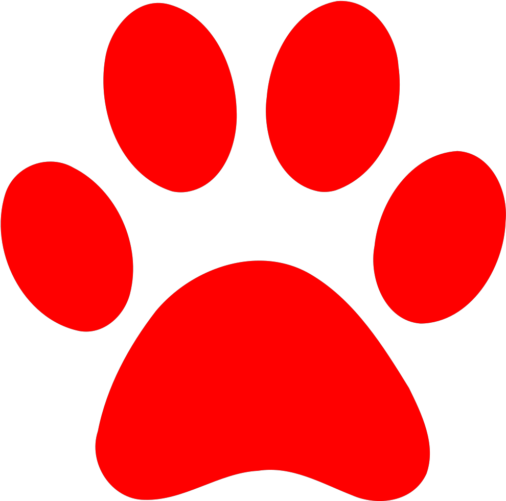 Download Paw Print Images - Dog Paw Print Red Clipart (#5349168 ...