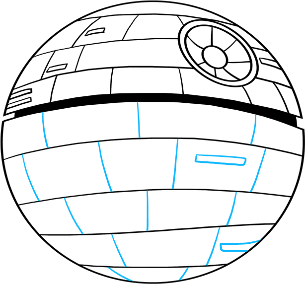 How To Draw The Death Star From Star Wars - Draw Star Wars Death Star ...