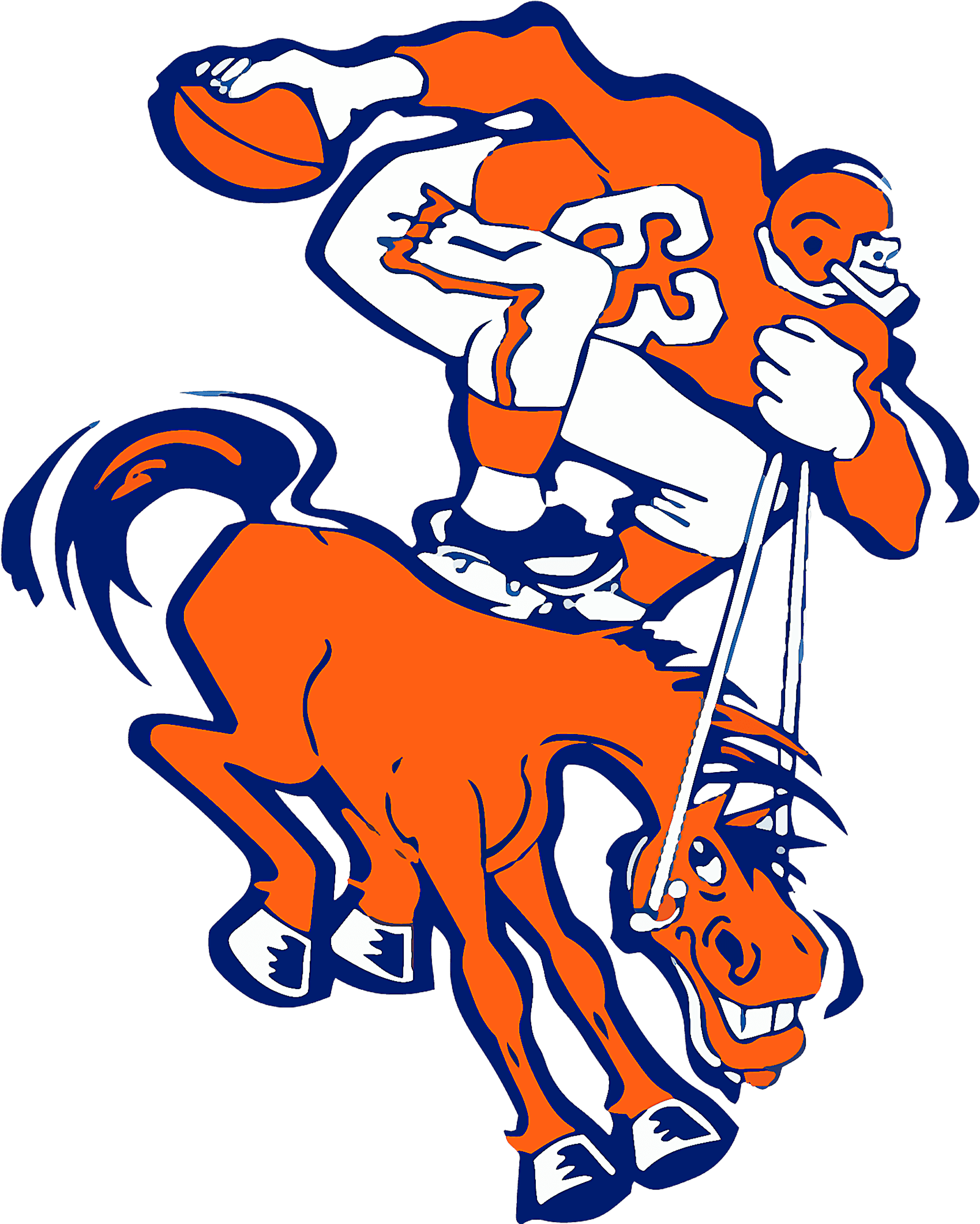 Denver Broncos Logo Evolution Clipart - Full Size Clipart (#5353531 ...
