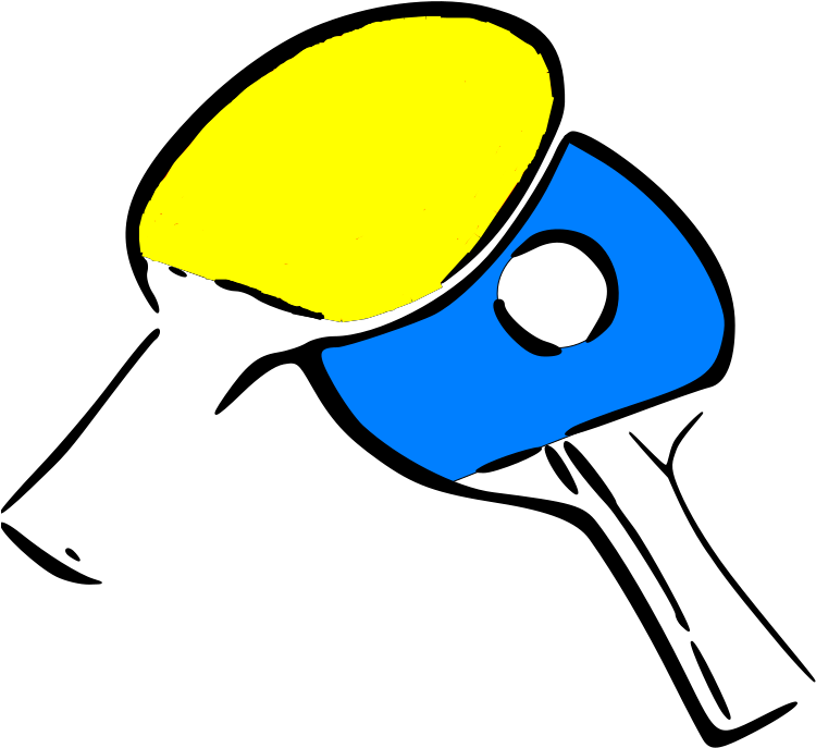 Table Tennis Bat Cartoon Clipart - Full Size Clipart (#5356069 ...