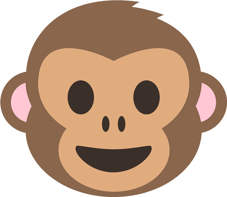 Monkey Face Emoji Clipart - Monkey Emoji - Png Download - Full Size ...