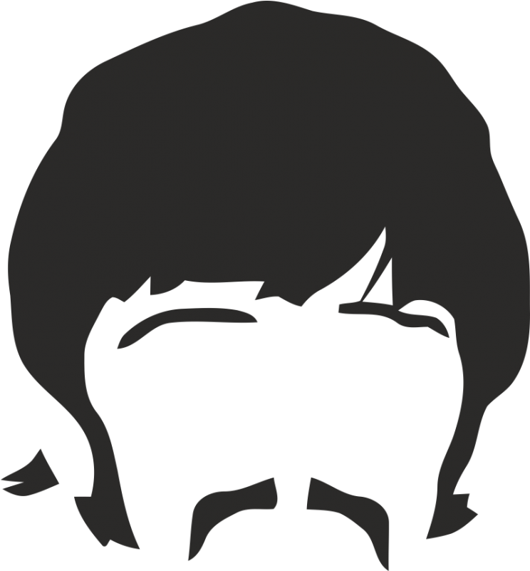 The Beatles Silhouette Abbey Road Stencil Image - Beatles Poster Pop ...