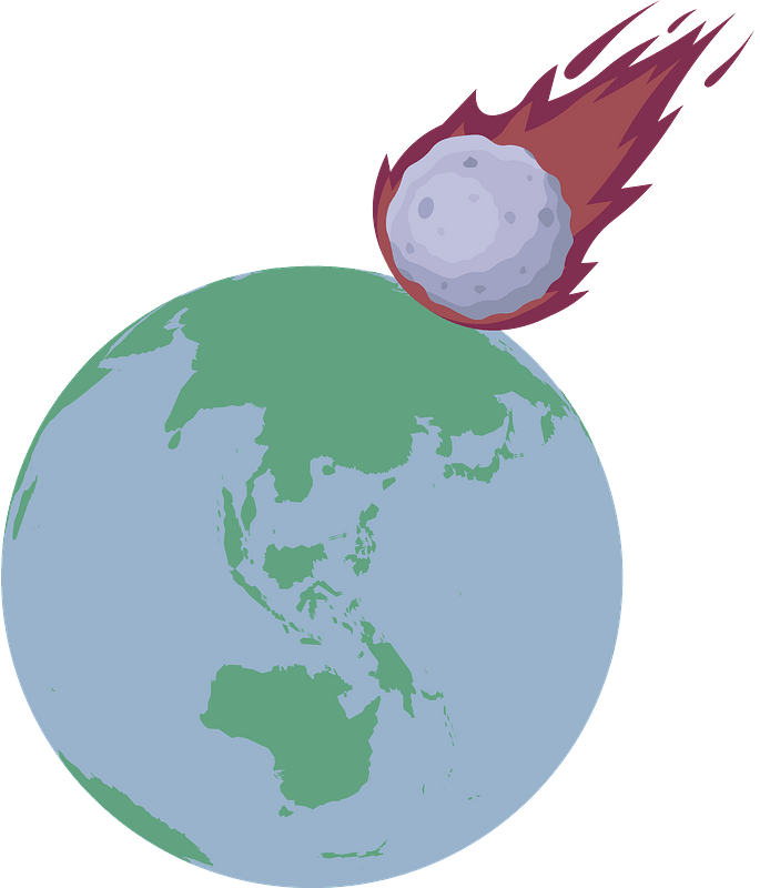 Meteor Falling On Earth Clipart - Earth - Png Download - Full Size ...