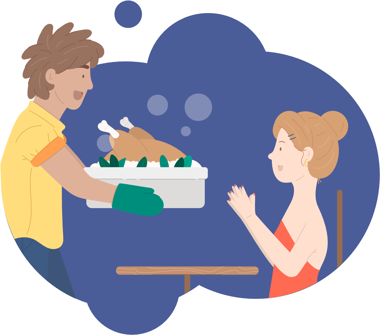 Cook Dinner For A Beautiful Woman - Illustration Clipart - Full Size ...