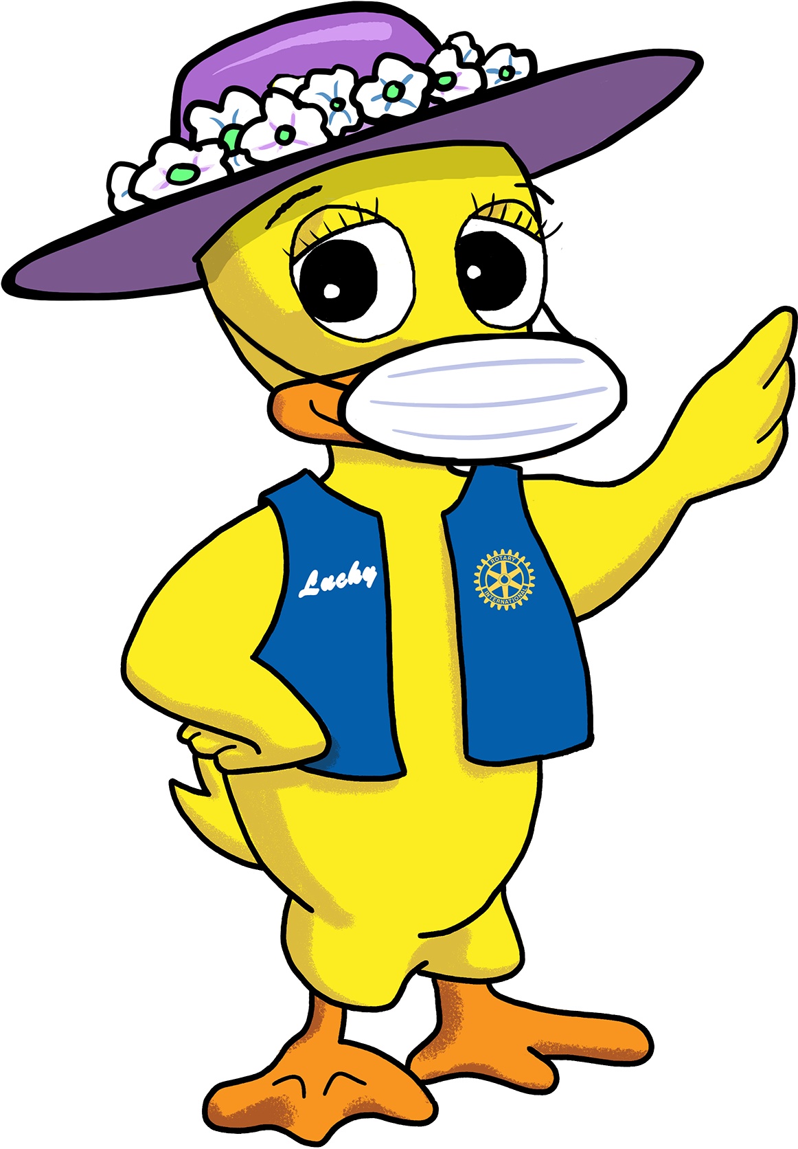 Duck With Face Mask Clipart - Full Size Clipart (#5370649) - PinClipart