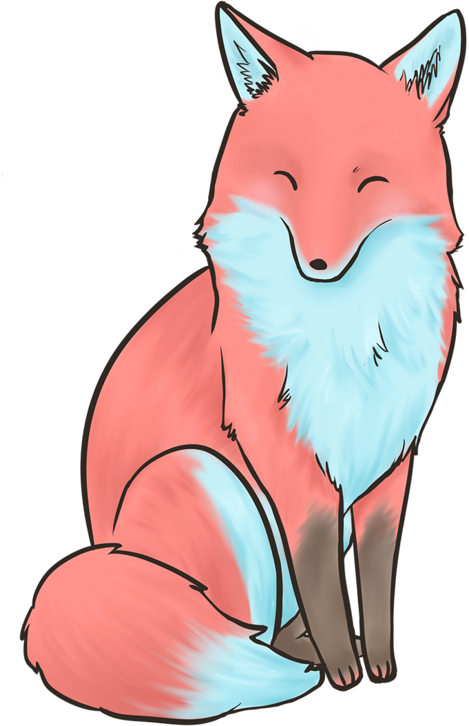 Red Fox Pastel Ve2 Clipart - Full Size Clipart (#5370981) - PinClipart