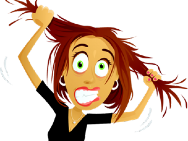 Woman Pulling Hair Out Meme Clipart - Full Size Clipart (#5371871 ...