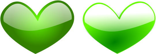 Heart6 - Green Hearts Clipart - Full Size Clipart (#5372904) - PinClipart