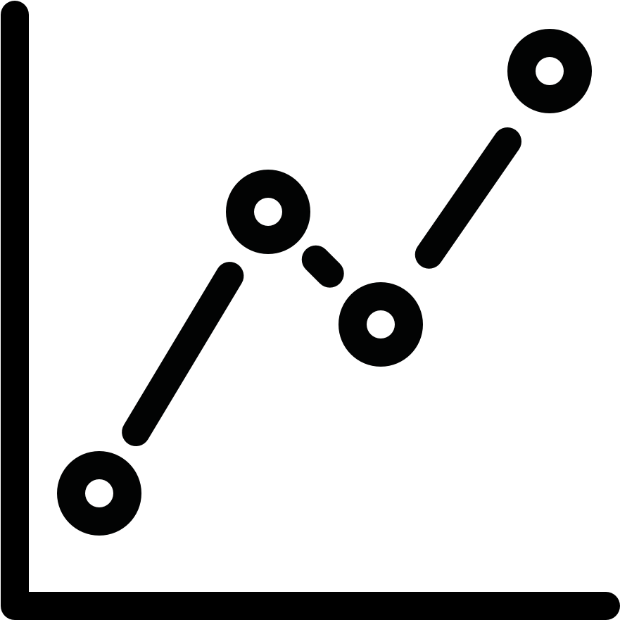 Download Chart Trend Dots Lines Zigzag Up - Trend Line Icon Clipart ...