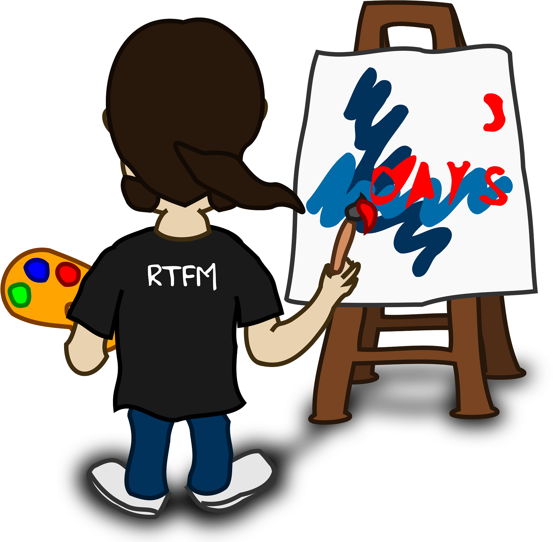 Painting Cartoon Png Clipart - Full Size Clipart (#5374098) - PinClipart