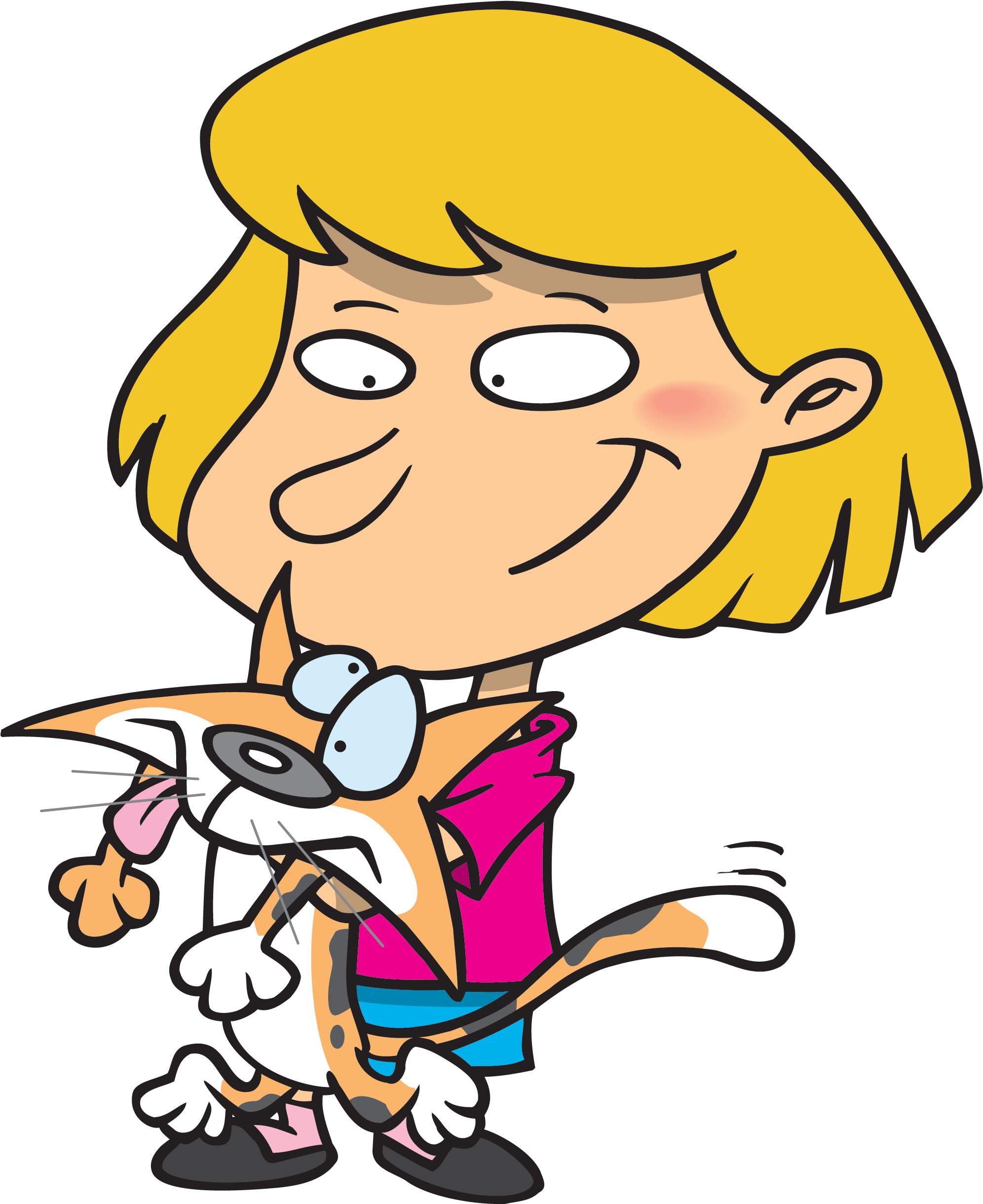 Transparent Hug Clipart - Girl Choking A Cat - Png Download - Full Size ...