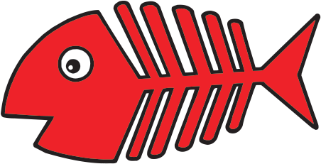 Cartoon Fishbone Red - Colored Fish Bone Clipart - Png Download - Full ...