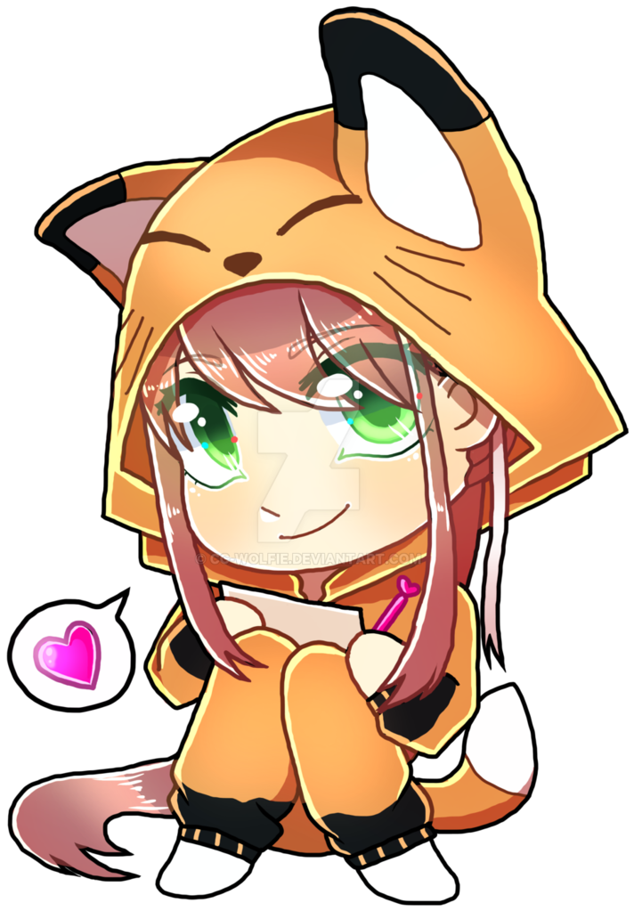 Monika Chibi Onesie By Cc-wolfie - Cartoon Clipart - Full Size Clipart ...