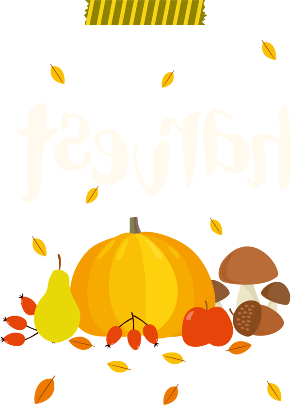 Transparent Autumn Harvest Festival Harvest Food Yellow - Pumpkin ...