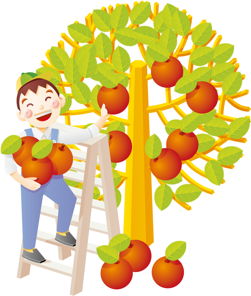 Download Free Clipart Apple Picking Vector Transparent Download ...