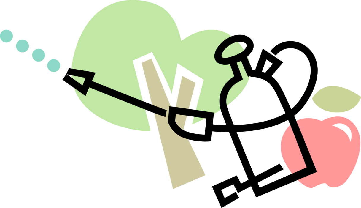 Vector Illustration Of Insect Bug Pesticide Spray With - Graphic Design ...