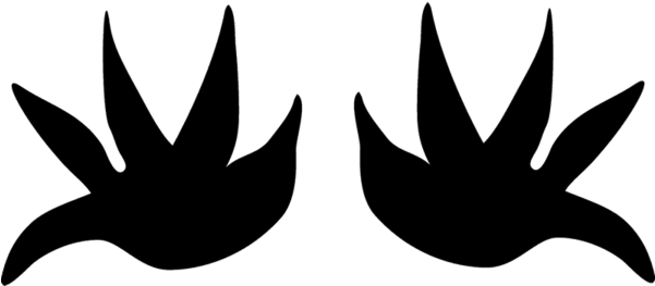 Hedgehog Tracks Rubber Stamp - Hedgehog Animal Tracks Clipart - Full ...