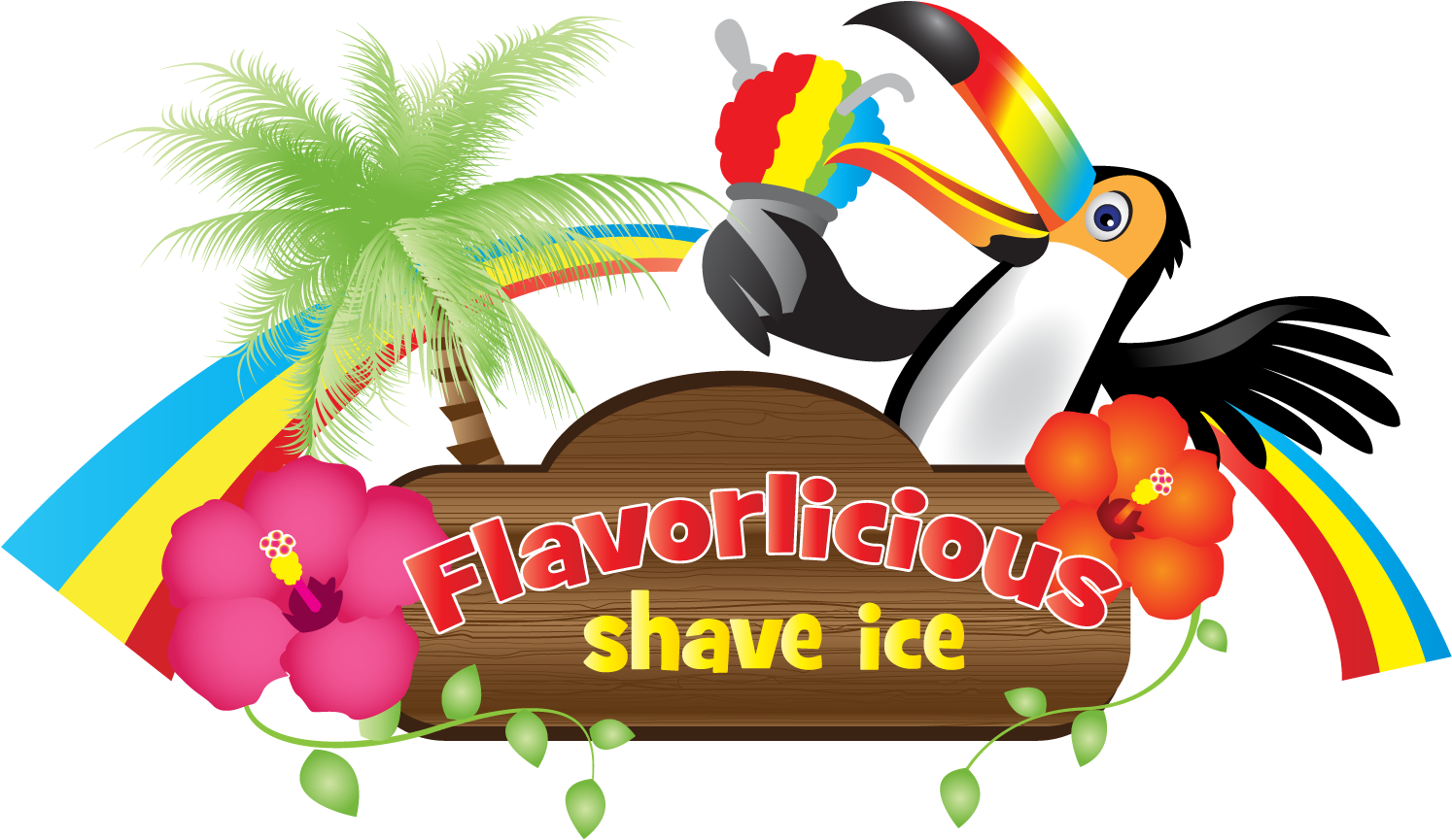 Flavorlicious Shave Ice - Logo Snow Cone Design Clipart - Full Size ...