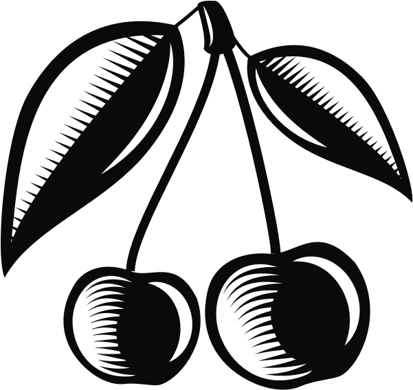 Cherry Fruit 2 Publicdomainvectors - Cherry Silhouette Transparent ...