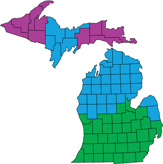 Download Michigan Climate Zones - Map Blue Lake Fine Arts Camp Clipart ...