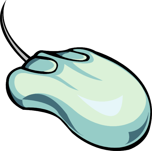Computer Mouse With Wire Clip Art At Clker - Computer Mouse Art Png ...