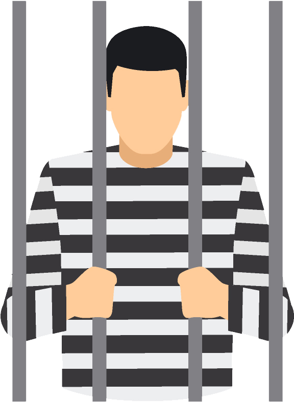 Download Criminal Behind Bars Clipart - Png Download (#5398605 ...