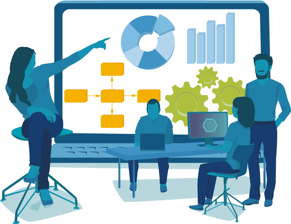 Signavio Collaboration Hub Illustration - Collaboration Transparent ...