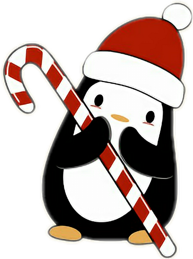 Download #candycane #pinguino #natale @roxxoblog - Kawaii Penguin Candy ...