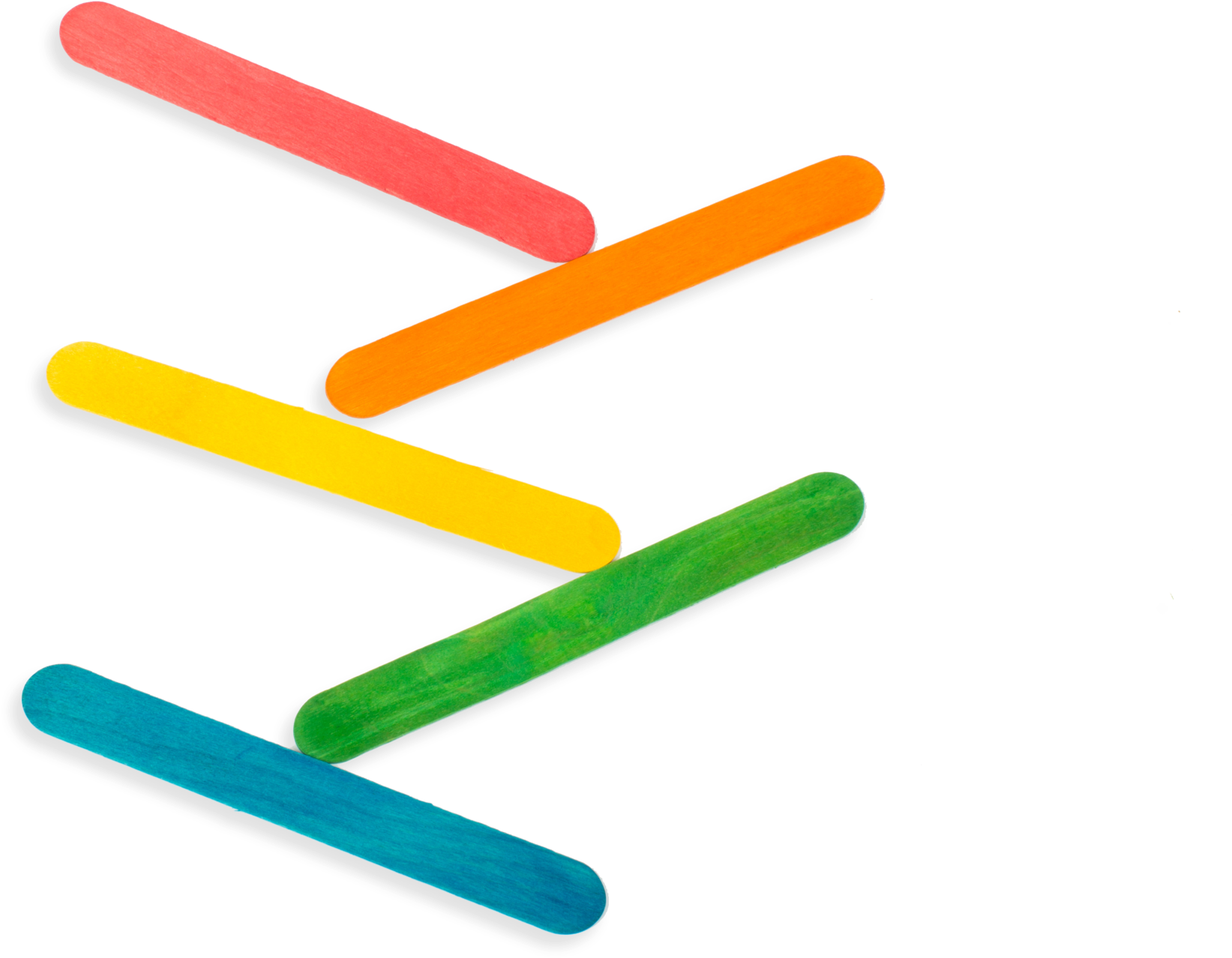 Download Popsicle Stick Crafts Png - 5 Popsicle Sticks Colored Clipart ...